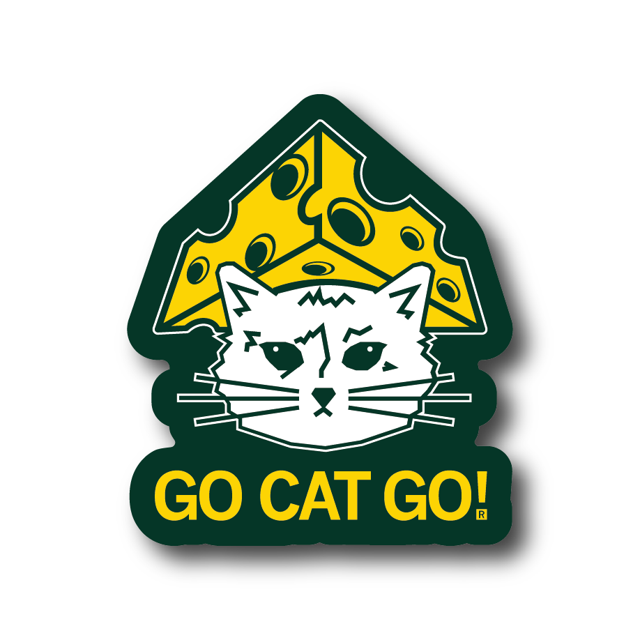 Sticker - Cheesehead Go Cat Go! | LoCo WisCo
