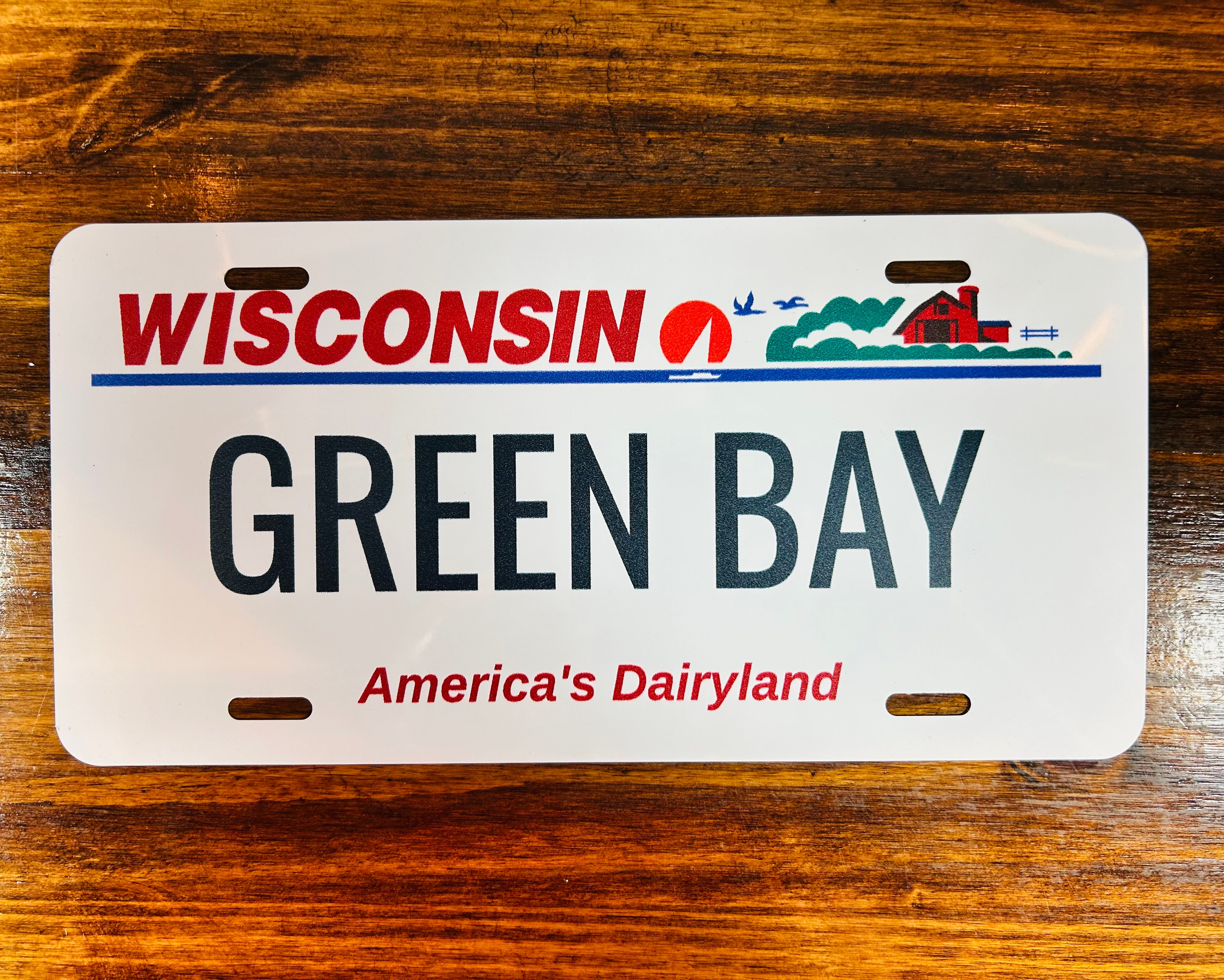License Plate - GREEN BAY, Modern Design, Automobile 12"x6" | LoCo WisCo