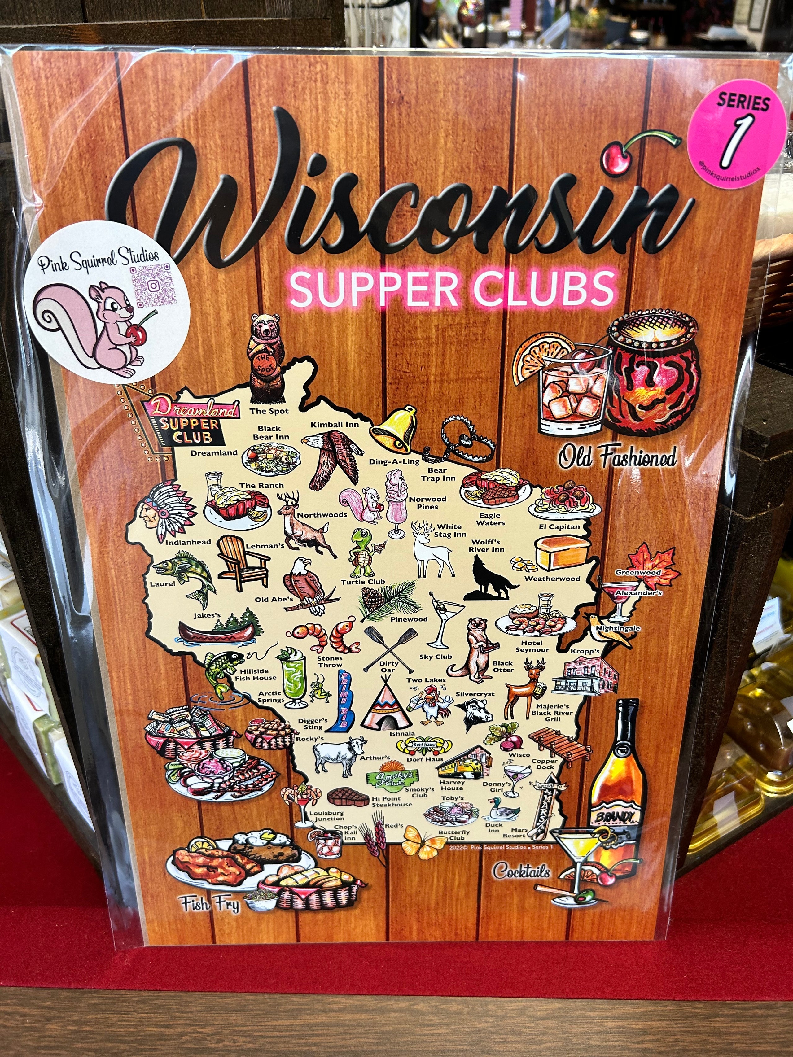 Print - Supper Club Map-Series 1, 11x17 | LoCo WisCo